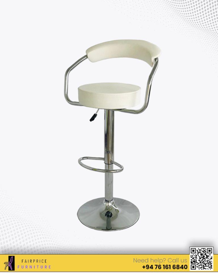 SWIEL BAR STOOL – White – Fair Price Furniture
