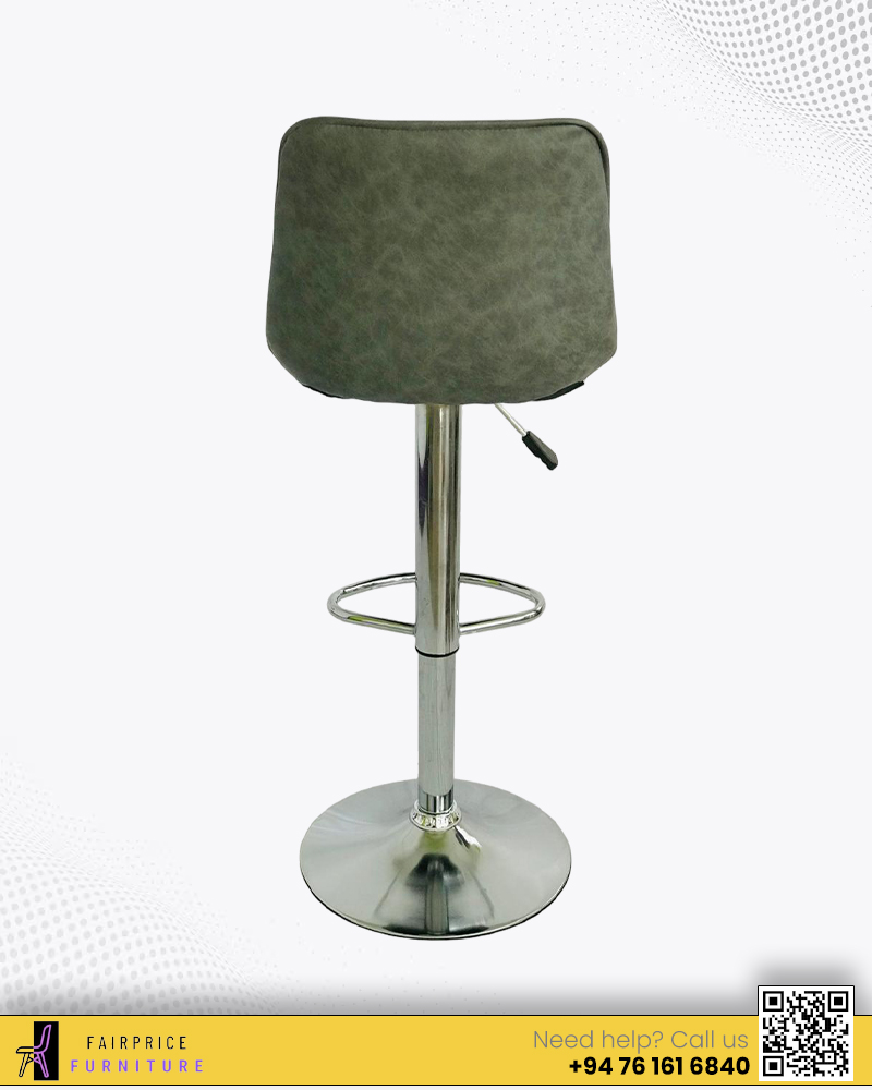 MURRAY LEATHER BAR STOOL – Gray – Fair Price Furniture